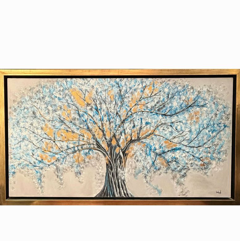 "Eternal Tree" Original Painting by Luly Antillion 63x35.5